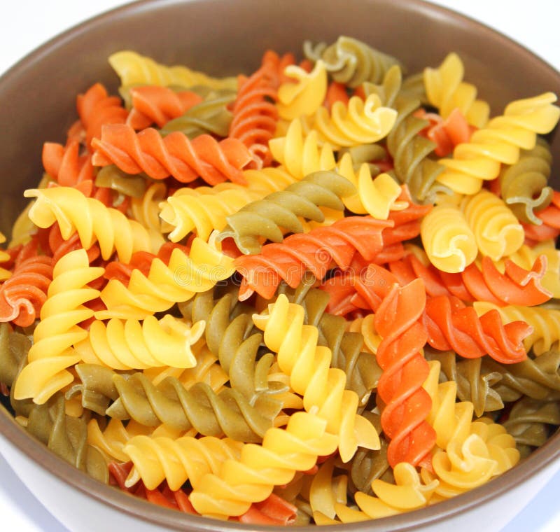 Pasta tricolore stock image. Image of italian, yellow - 11855621