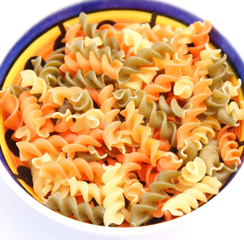 Pasta tricolore stock image. Image of pasta, tricolore - 37205365