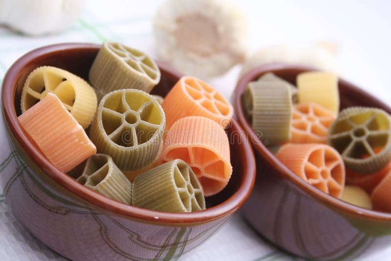 Pasta tricolore stock image. Image of meal, noodle, noodles - 37540875