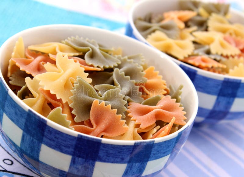 Pasta tricolore stock photo. Image of noodles, italian - 67913960