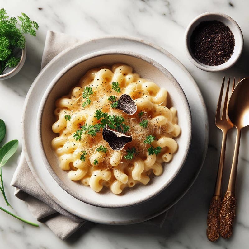 Pasta with truffle stock image. Image of high, curry - 376453111