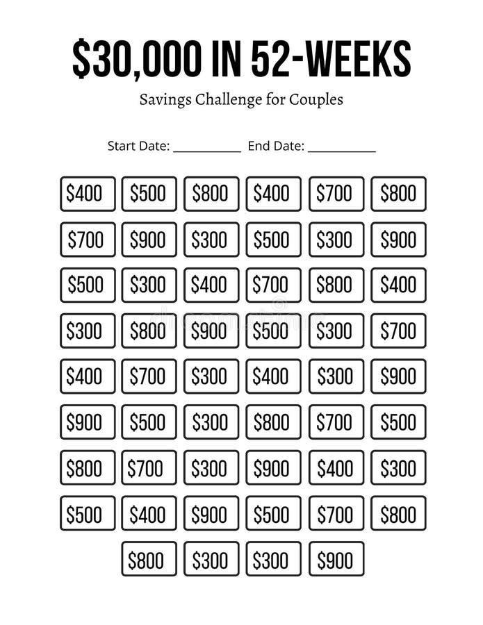 Save Money Challenge, 30000 Savings Challenge, Monthly Budget Tracker ...