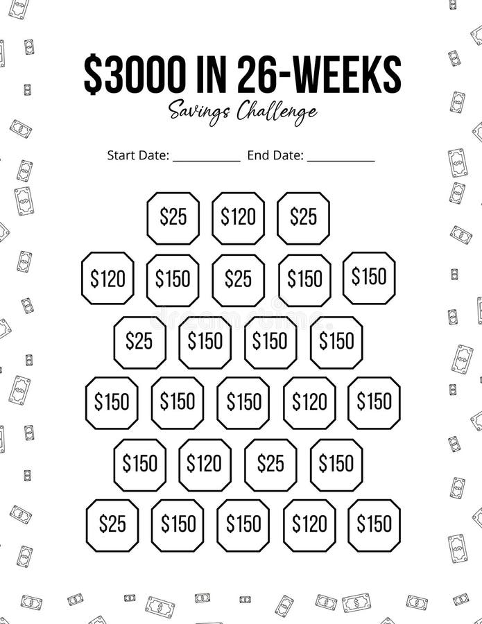 Save Money Challenge, 3000 Savings Challenge, Monthly Budget Tracker ...