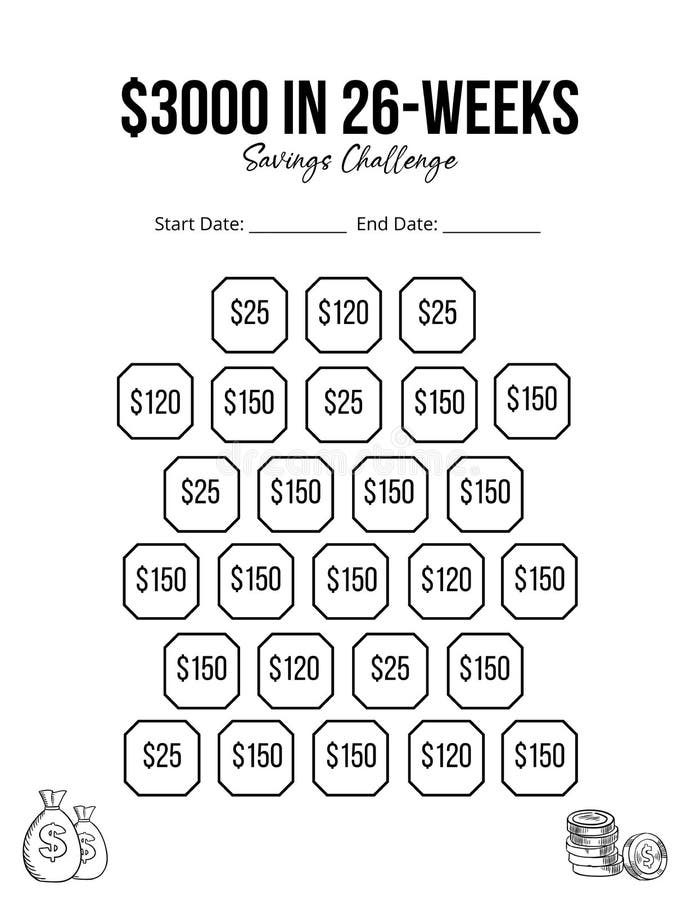 Save Money Challenge, 3000 Savings Challenge, Monthly Budget Tracker ...