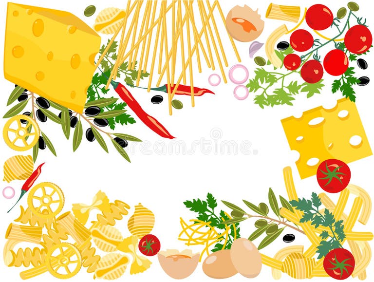 Pasta Border Stock Illustrations – 1,195 Pasta Border Stock ...