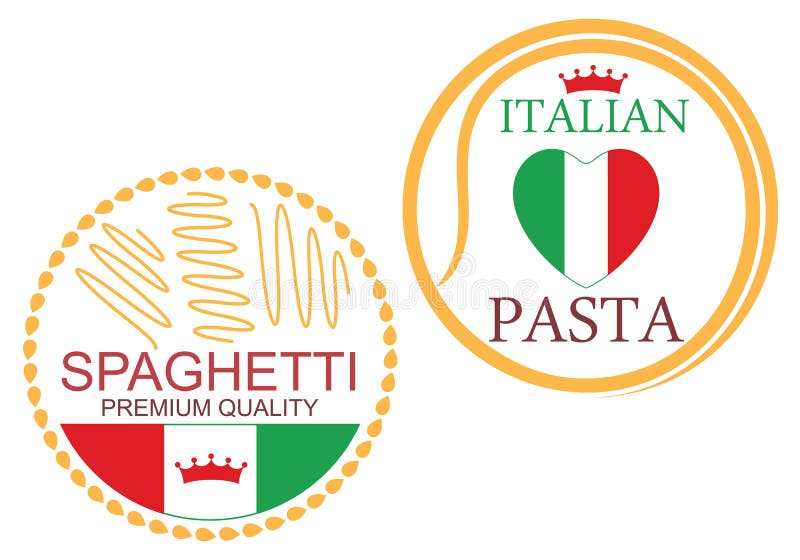 Pasta stock vector. Illustration of macaroni, emblem - 55736144