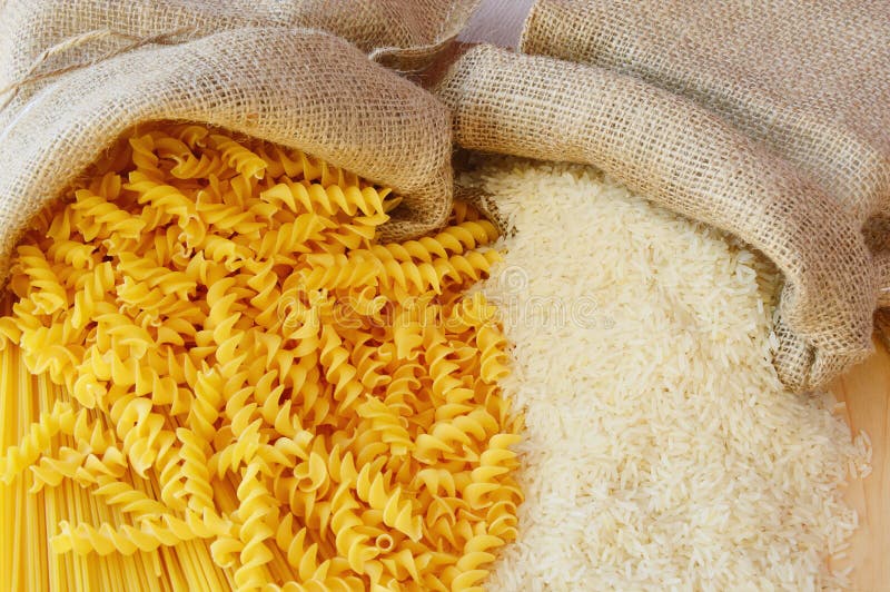 Pasta vs Rice stock photo. Image of cuisine, meal, eating - 66536224