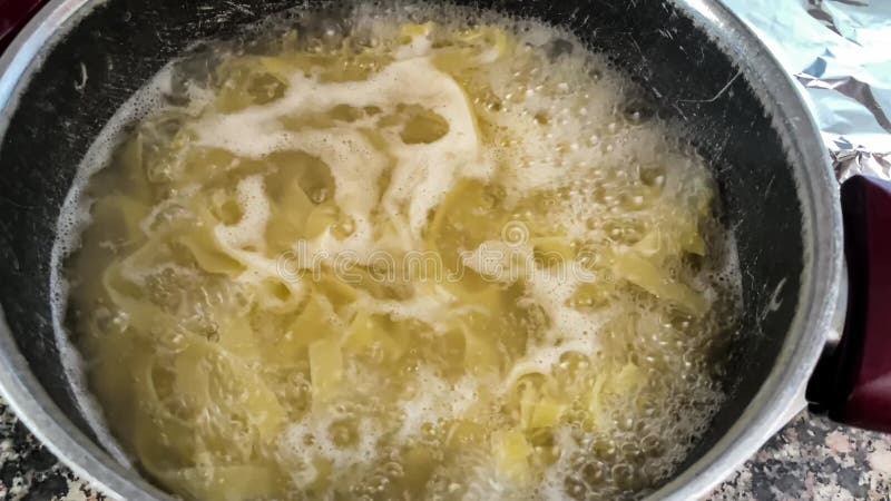 Pasta Water Boiling Close-up Stock Video - Video of chef, evaporation ...