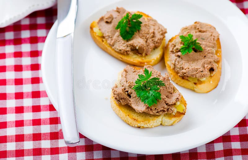 Paste from a Chicken Liver. Stock Image - Image of creamy, gourmet ...