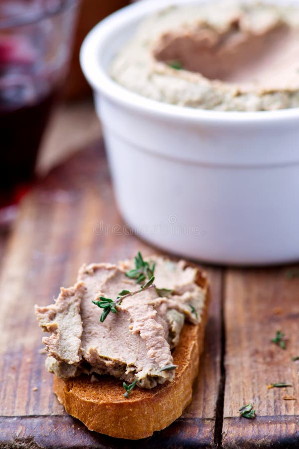 Paste from a Chicken Liver. Stock Image - Image of bread, creamy: 50346533