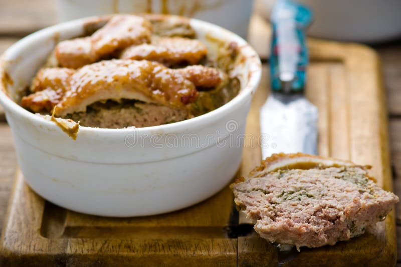 Paste from a duck meat. stock image. Image of slice, background - 51161619