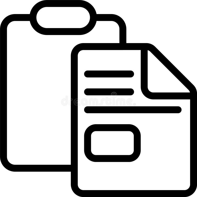 Paste File into Folder or Destination Icon Stock Vector - Illustration ...