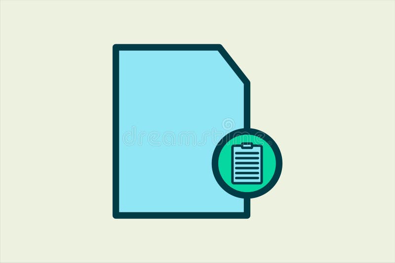 Paste File Icon. Icon Related To UI Elements. Suitable for Web Site, App, User Interfaces ...