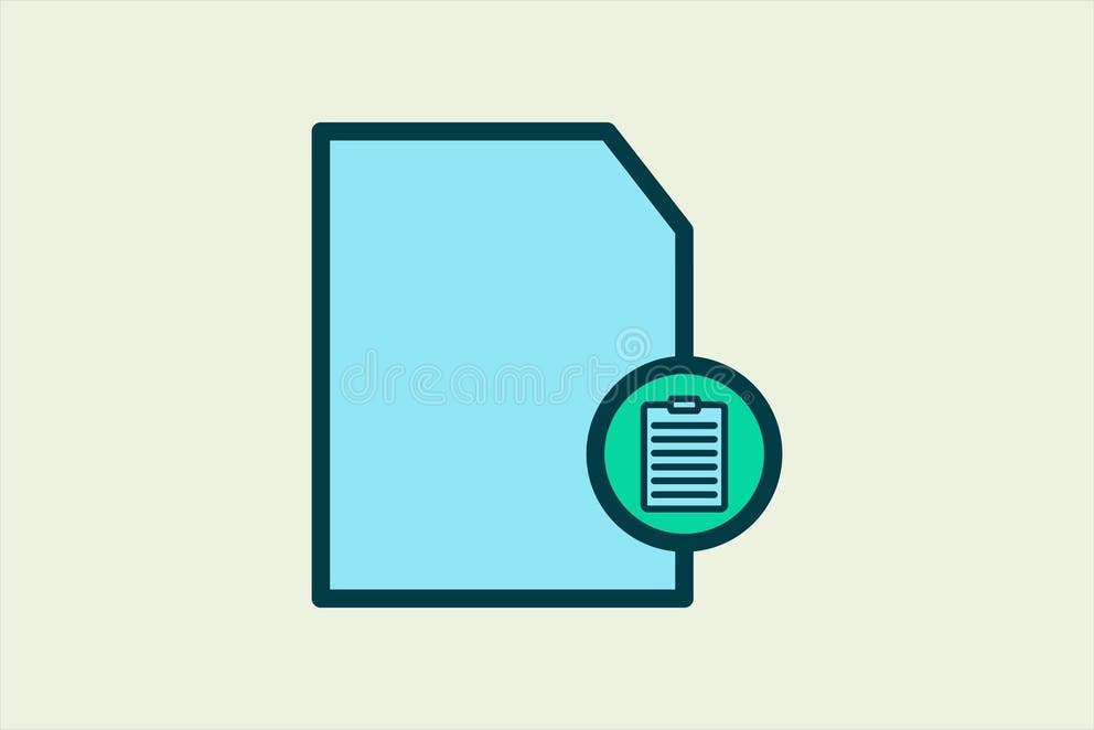 Paste File Icon. Icon Related To UI Elements. Suitable for Web Site ...