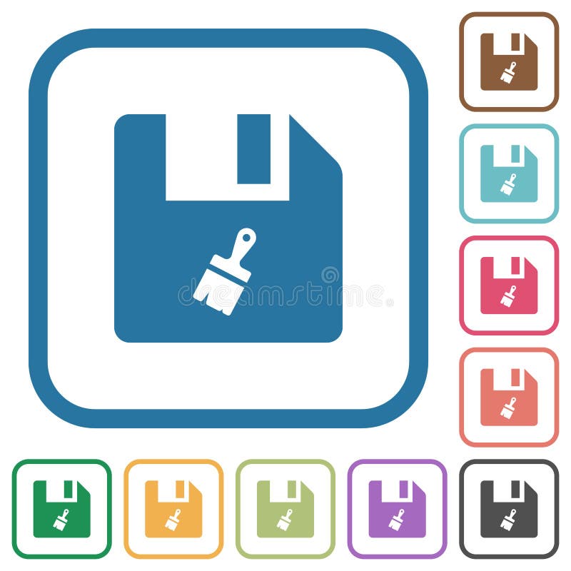 Paste file simple icons stock vector. Illustration of curved - 198828184