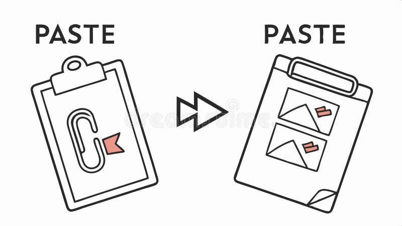 Paste Actions Stock Illustrations – 9 Paste Actions Stock Illustrations ...
