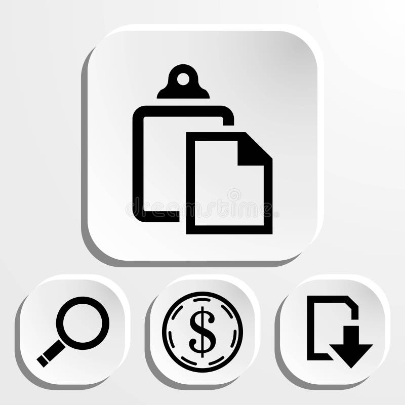 Paste Icon Stock Vector Illustration Flat Design Stock Vector ...