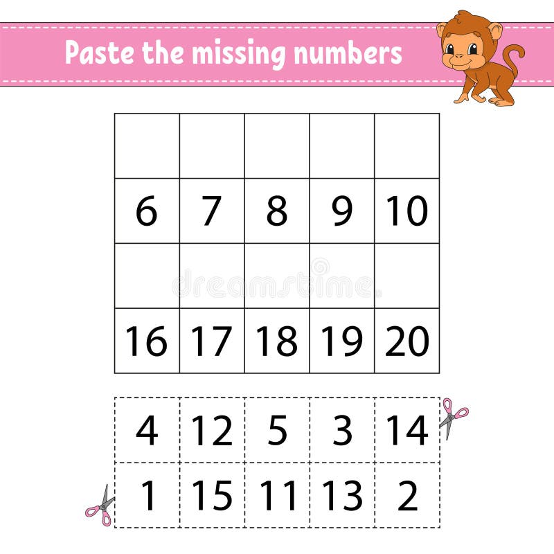 Paste the Missing Numbers. Learning Multiplication Table. Handwriting ...