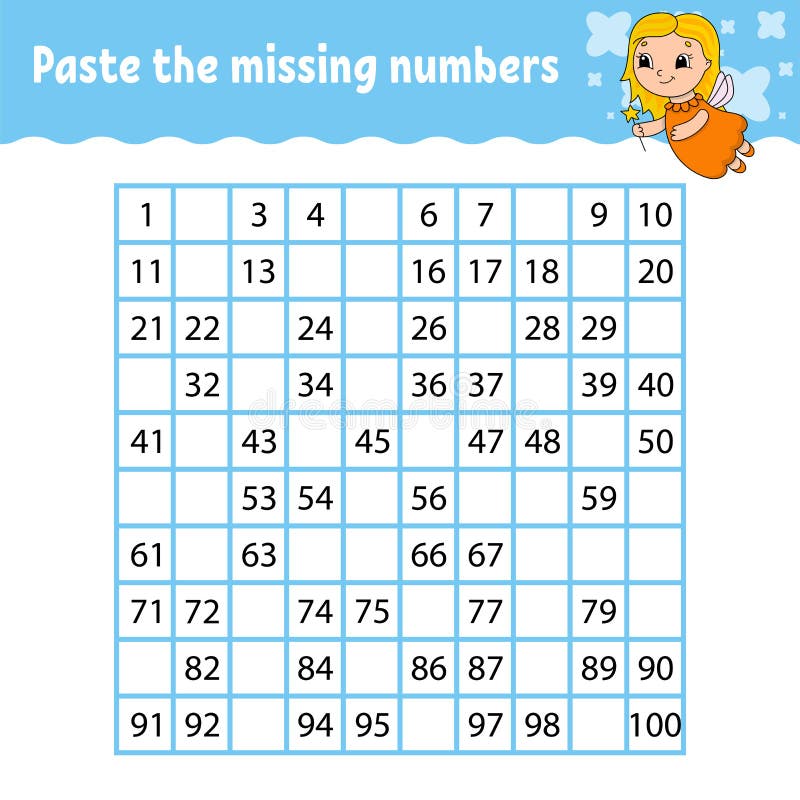 Paste the Missing Numbers. Handwriting Practice. Learning Numbers for ...