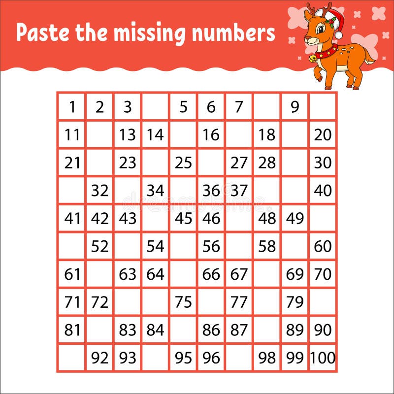 Paste the Missing Numbers. Handwriting Practice. Learning Numbers for ...