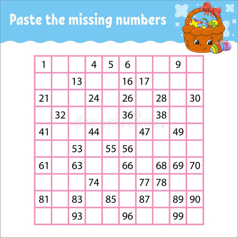 Missing Numbers 1 To Stock Illustrations – 90 Missing Numbers 1 To ...