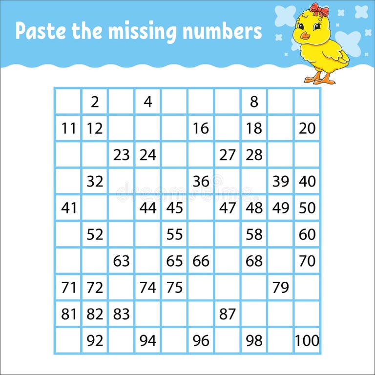 Missing Numbers 1 To Stock Illustrations – 90 Missing Numbers 1 To ...
