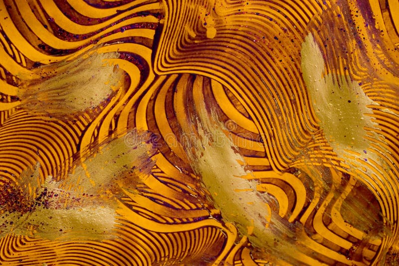 Paste Paper: Purple and Gold Stock Photo - Image of acrylic, loops: 564894