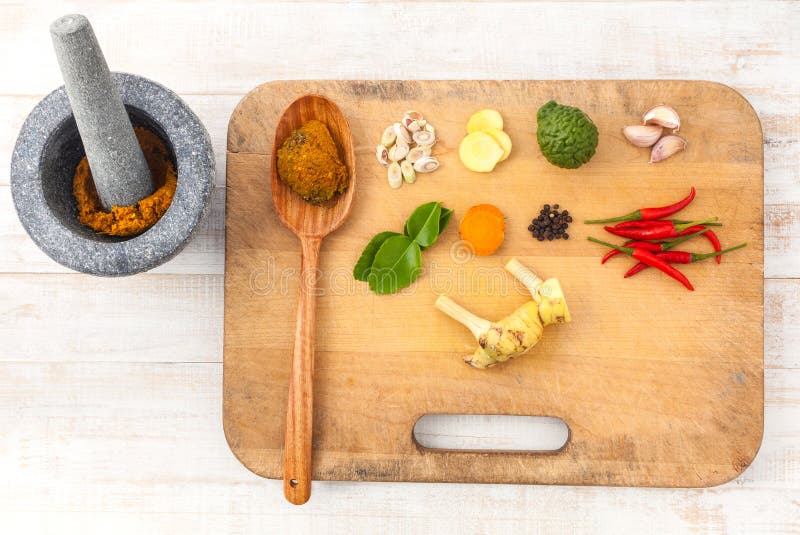 Paste of Thai Popular Food. Stock Photo - Image of healthy, coriander ...