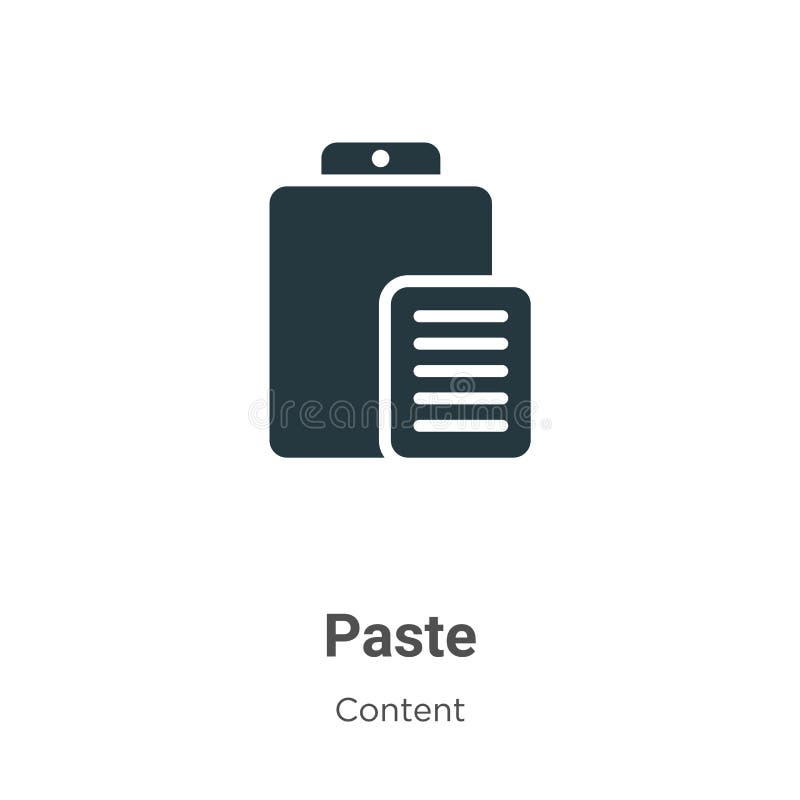 Clipboard Paste Line Icon, Outline Vector Sign, Linear Style Pictogram ...