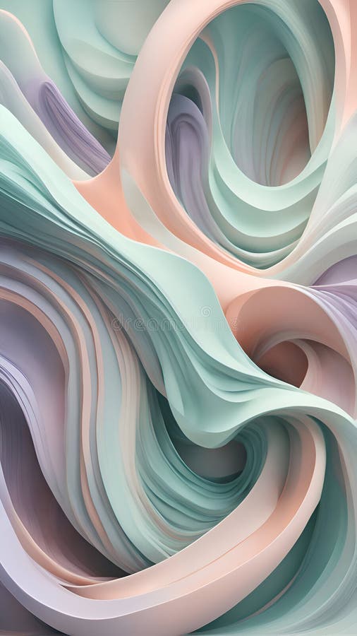 Pastel Abstract Art Image with Cool Pattern Stock Illustration ...