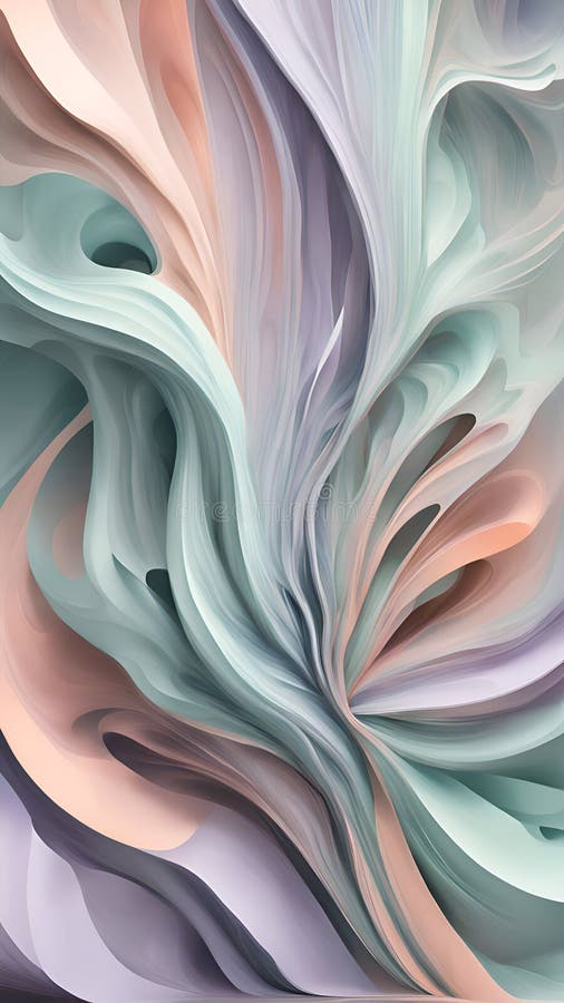 Pastel Abstract Art Image with Cool Pattern Stock Illustration ...