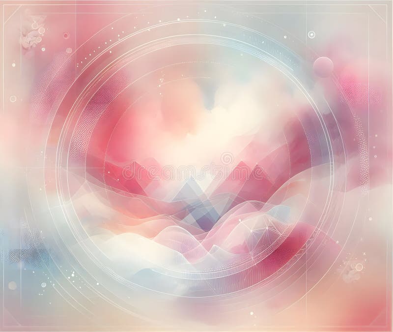 Pastel Abstract Background with Delicate Geometric Triangle Patterns ...