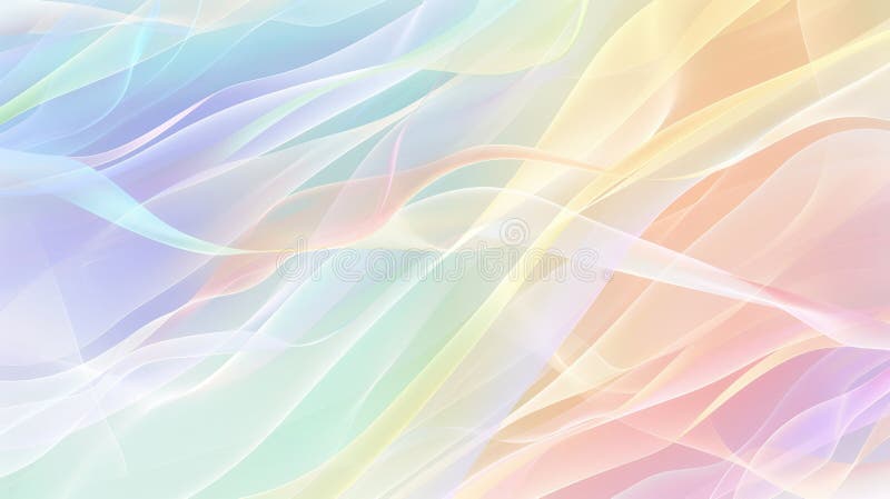 Pastel Abstract Birthday Frame with Wavy Lines and Overlapping Shapes ...