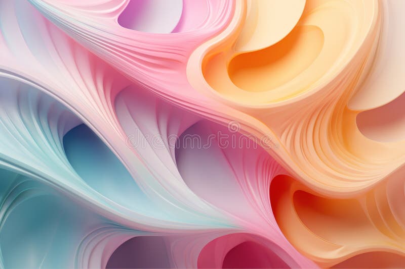 Pastel Abstract with Flowing Forms for Dynamic Designs and Creative ...