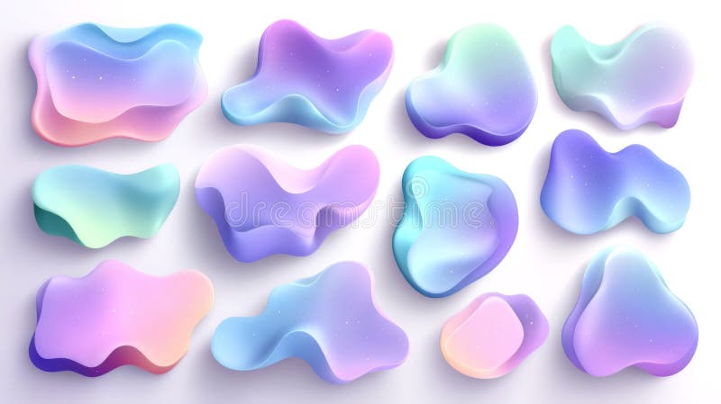 Pastel Abstract Shapes Background Design Elements Stock Illustration ...