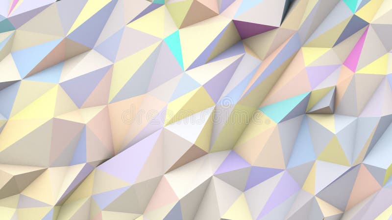 Pastel Abstract Triangles Poly Colors Geometric Shape Background Stock ...