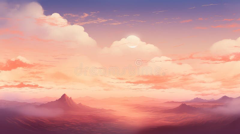 Pastel anime texture stock illustration. Illustration of serene - 368972744
