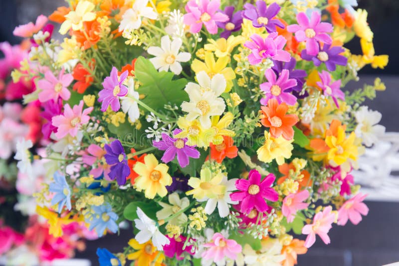 Pastel Artificial Flowers for Valentine Stock Image - Image of ...