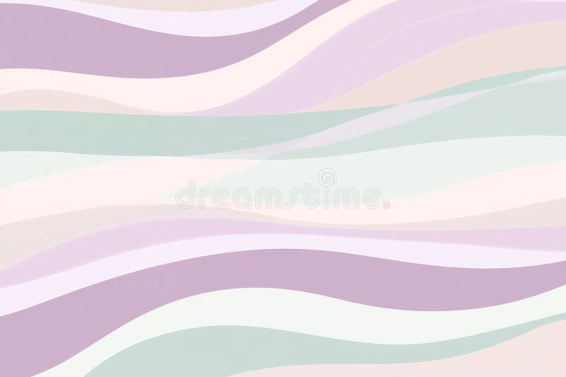 A Pastel Background Featuring Smooth Wavy Lines in Blush, Lavender, and ...