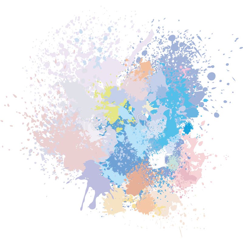 Pastel Background of Paint Splashes Stock Vector - Illustration of ...