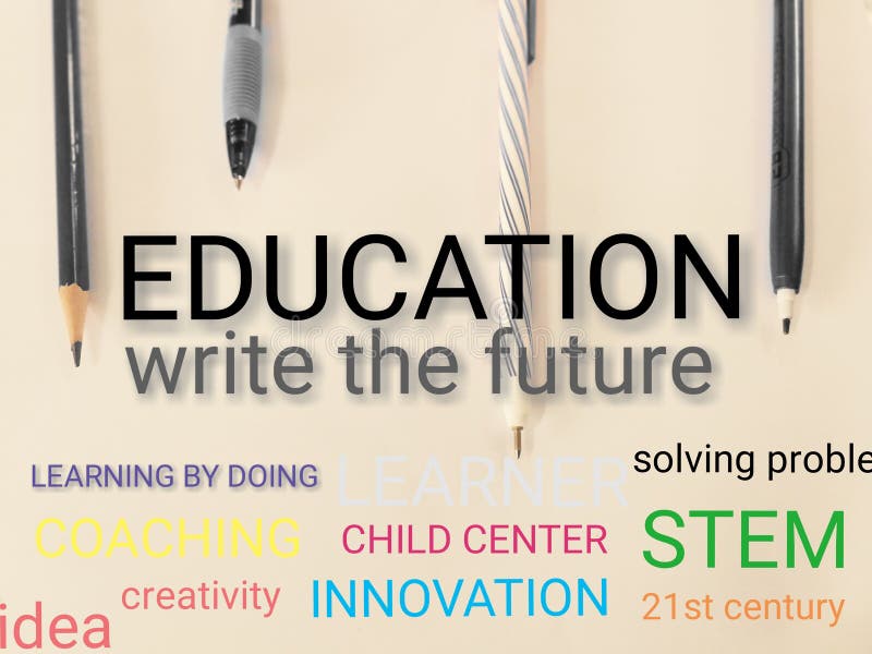 Education write the future stock image. Image of learning - 139846233