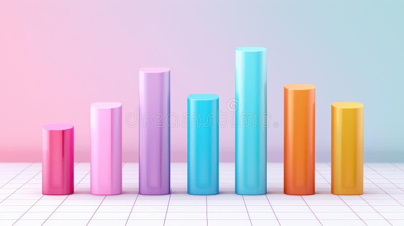 A Pastel Bar Graph with Line Overlays Portrays a Clean, Modern Data ...