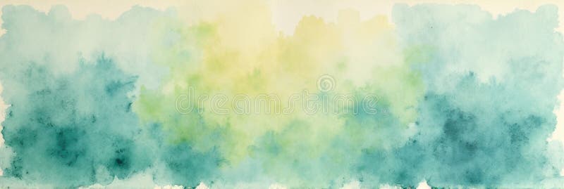 Pastel Blue and Green Watercolor Wash with Soft Edges and Gradient ...