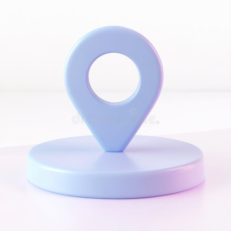 Pastel Blue Location Icon with Hollow Center, Perfect for Navigation ...