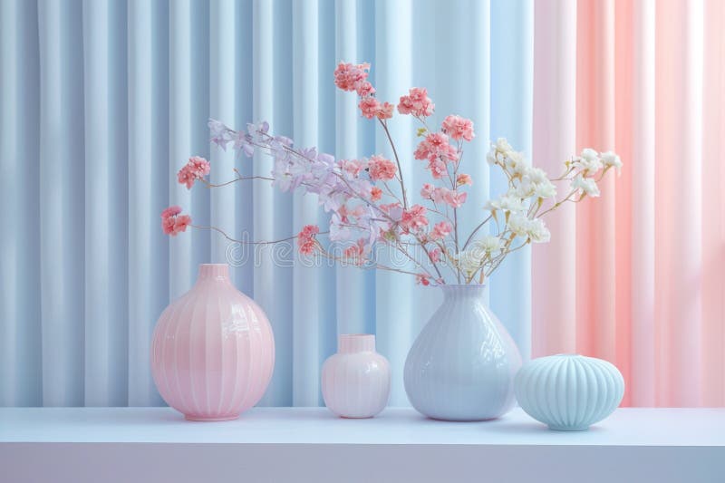 Pastel Blue and Pink Abstract Design Background, Soft Pastel Colors To ...