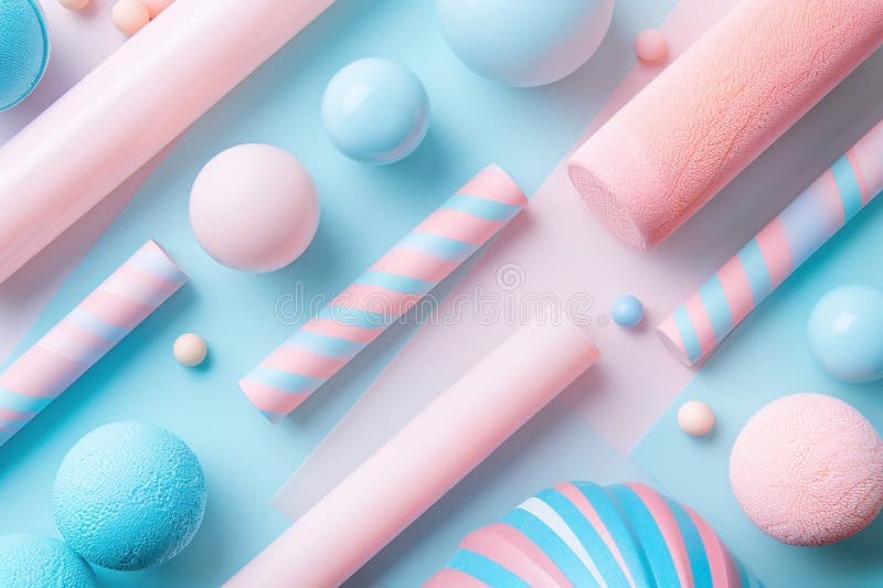 Pastel Blue and Pink Abstract Design Background, Soft Pastel Colors To ...