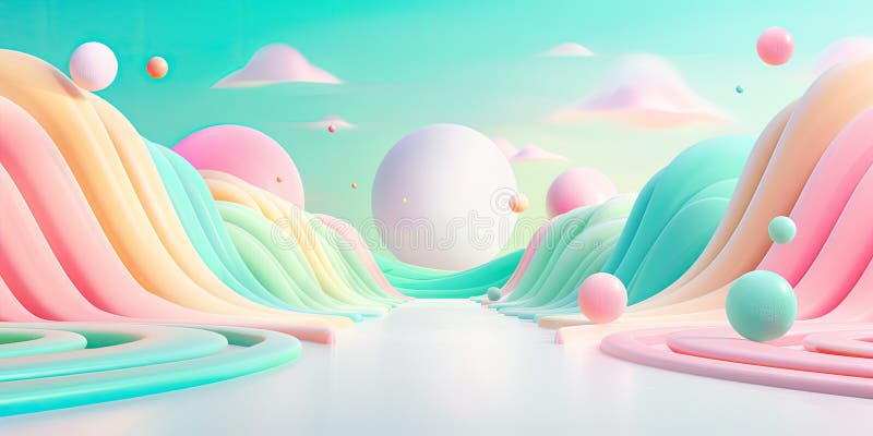 Pastel Blue and Pink Abstract Wave Design Background, Soft Pastel ...