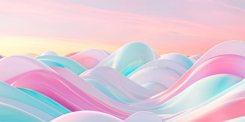 Pastel Blue and Pink Abstract Wave Design Background, Soft Pastel ...