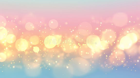 Pastel Bokeh Lights Background, Festive Blurred Glow Effect Stock ...