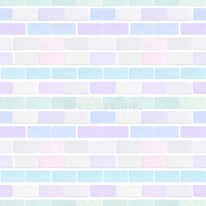 Pastel Brick Wall Texture Seamless Pattern Stock Illustration ...